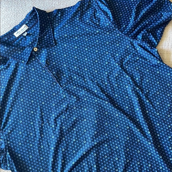 Peter Millar | Shirts | Peter Millar Blue Skull Patterned Polo Shirt ...